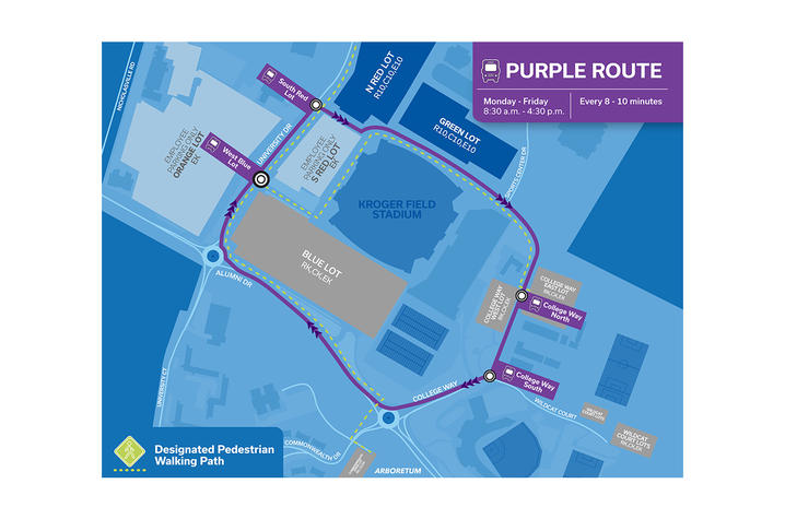 New purple route to offer express service from College Way lots | UKNow